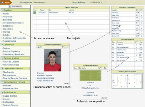 Una vez identificados como usuario, accedemos al menú principal de la ...